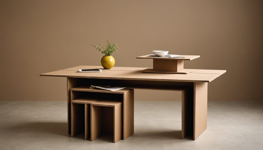 Découvrez les tables en carton : modernes et écologiques